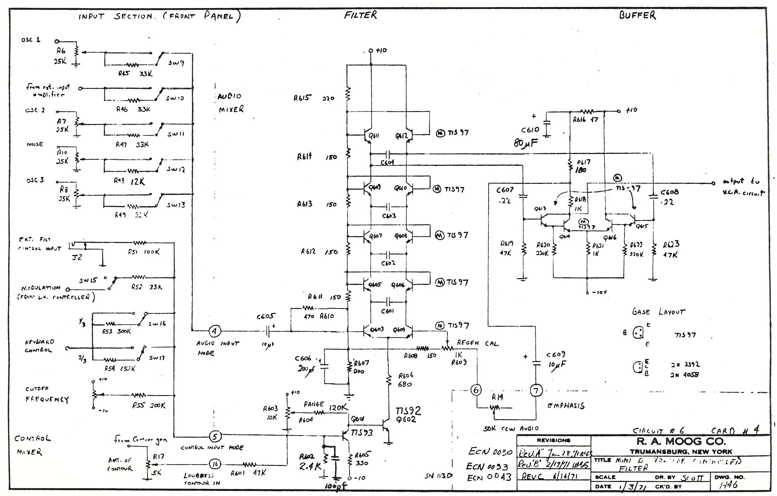 Moog Schematics Metafilter